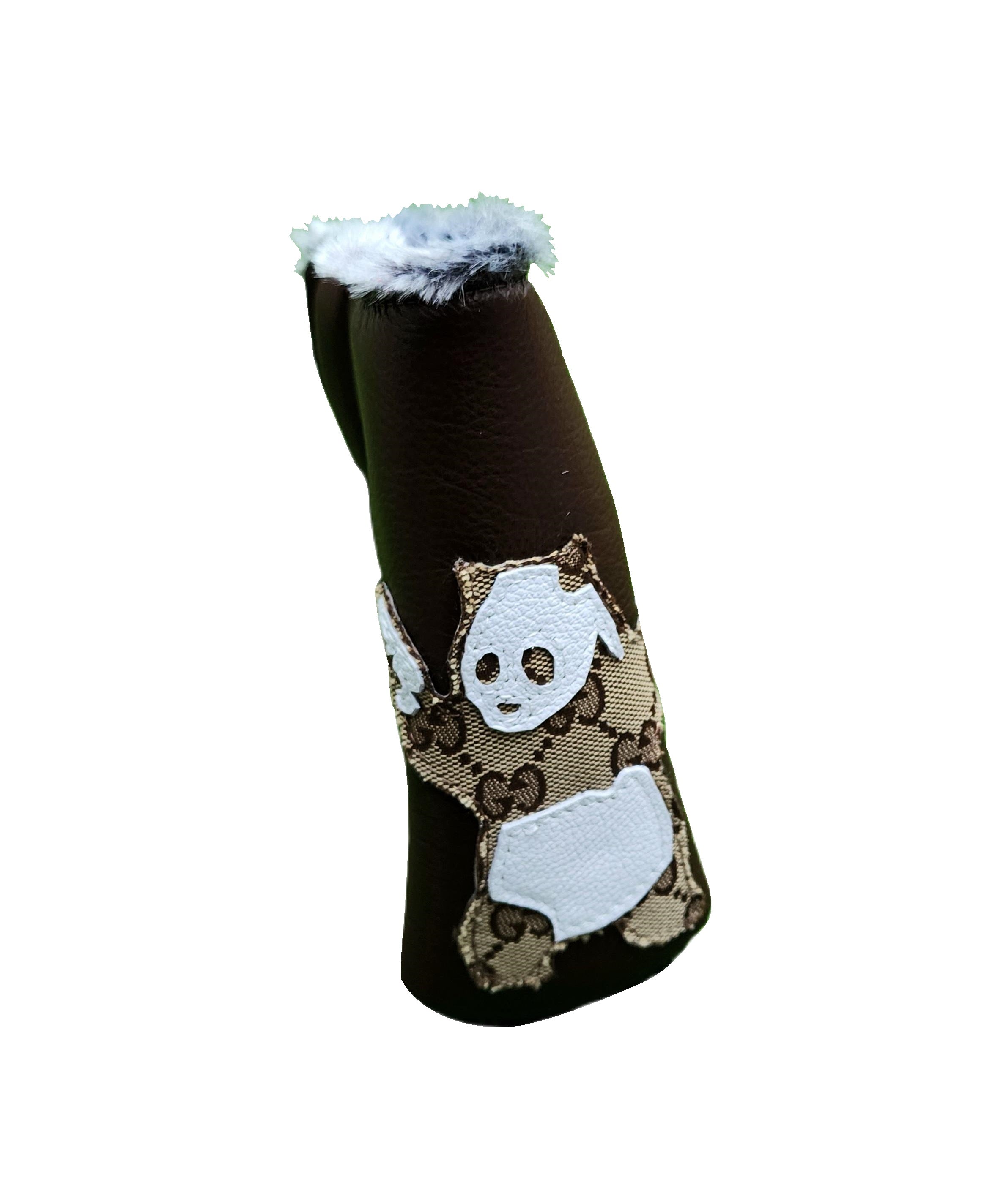 New! One-Of-A-Kind! Patchwork Project, Upcycled Gucci Panda With Guns ...